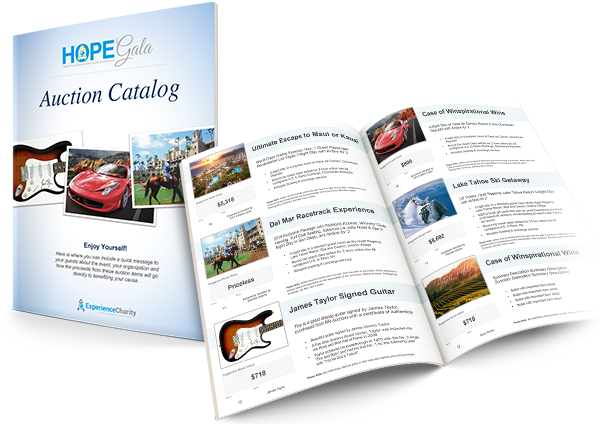 Charity Auction Catalog Template